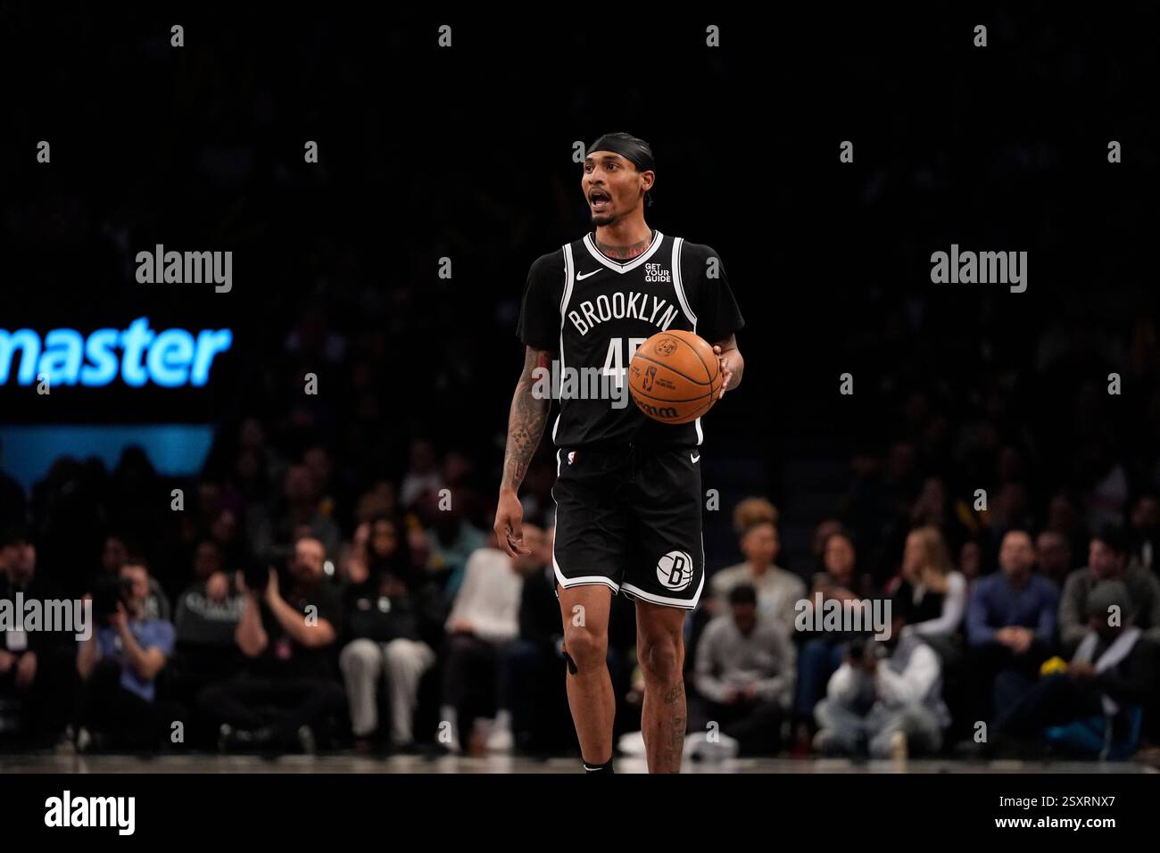 Brooklyn Nets' Keon Johnson (45) during the second half of an NBA ...