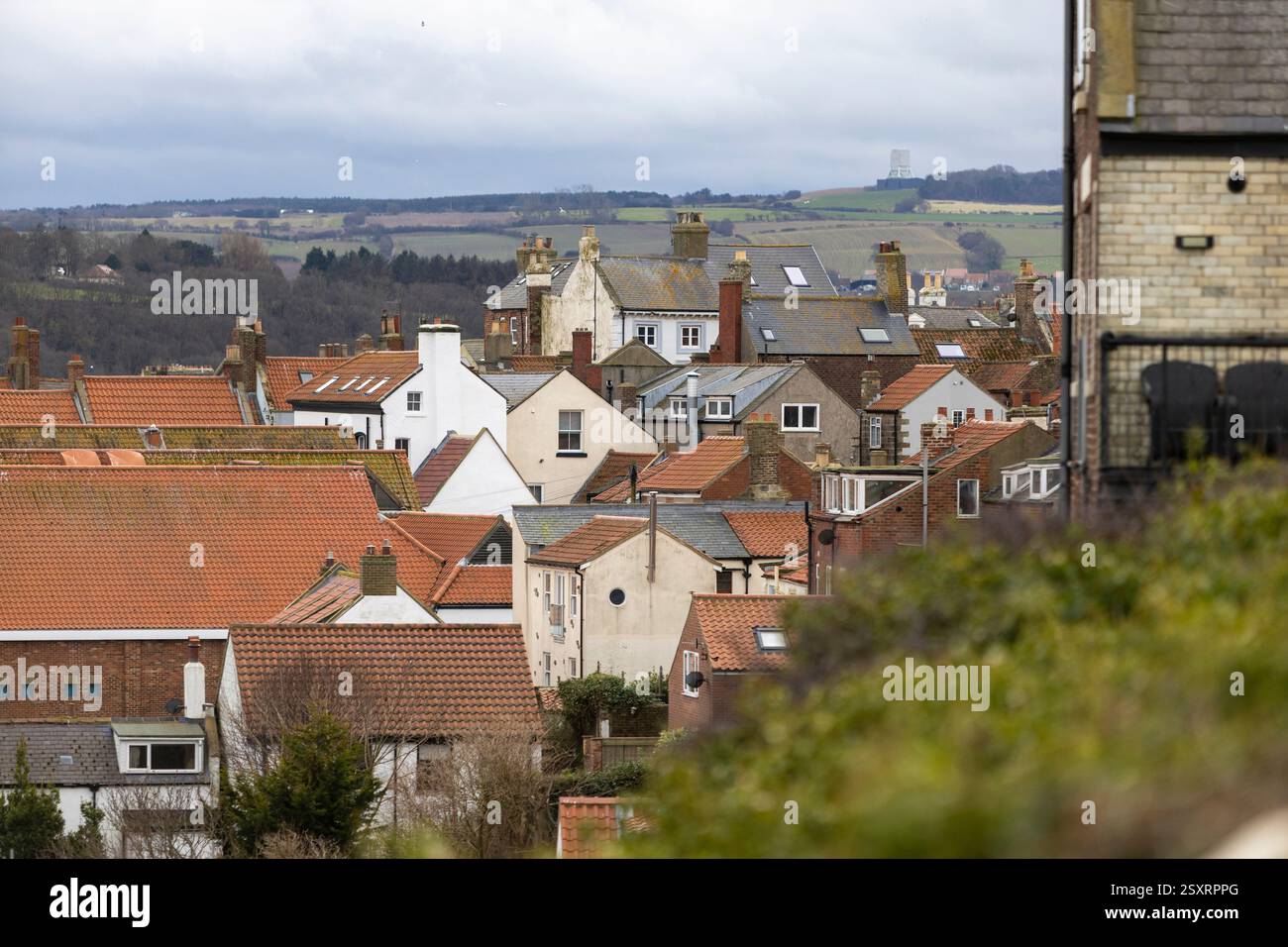 Views over Whitby East side and the River Esk Stock Photo - Alamy