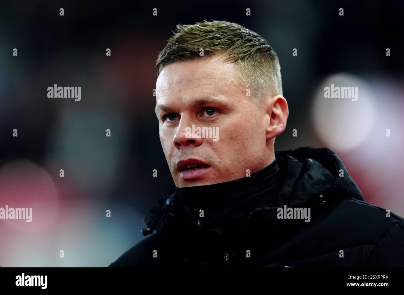 Stoke City first team coach Ryan Shawcross ahead of the Sky Bet ...