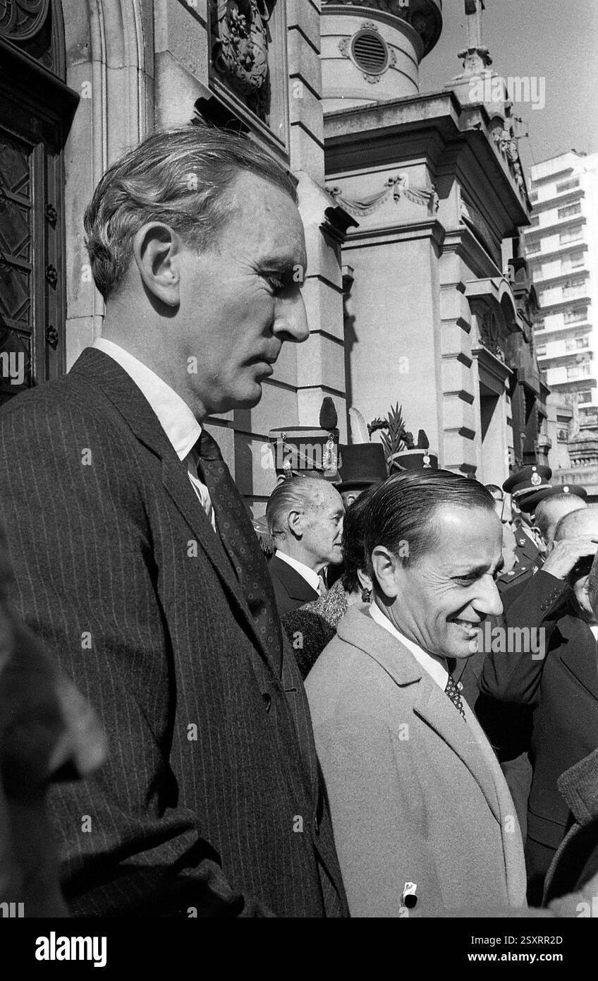Argentine economist and businessman Emilio van Peborgh (left) and ...