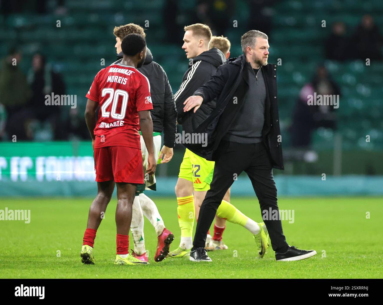 Aberdeen manager Jimmy Thelin reacts following the William Hill ...