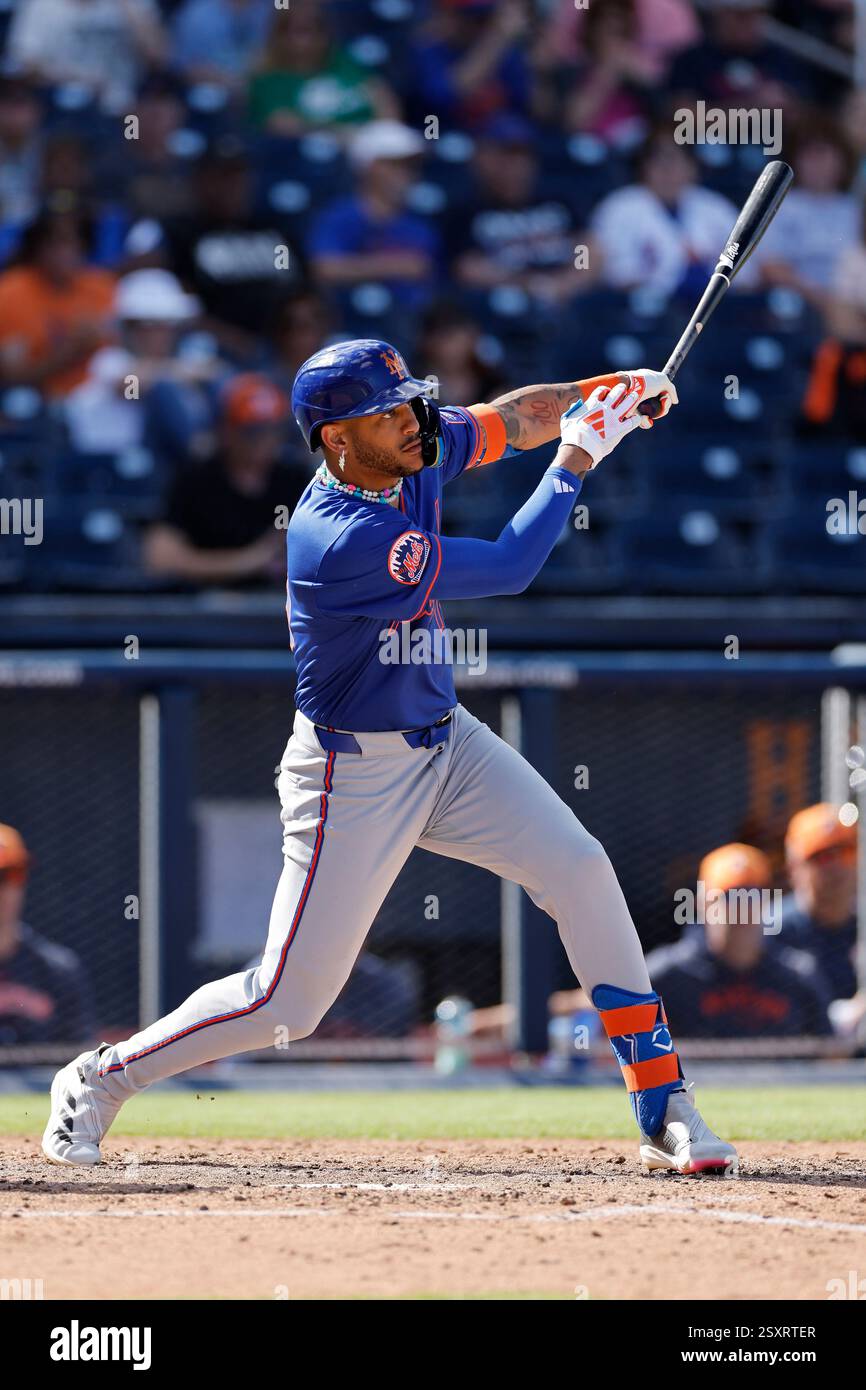WEST PALM BEACH, FL - FEBRUARY 25: New York Mets outfielder Jose Siri ...