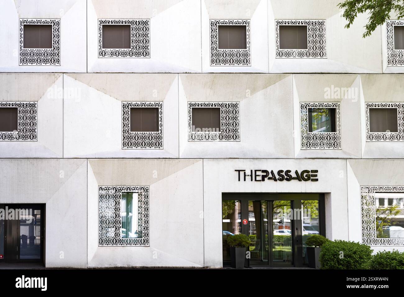 Basel, Switzerland - April 02, 2024: The architectonical design of the ...