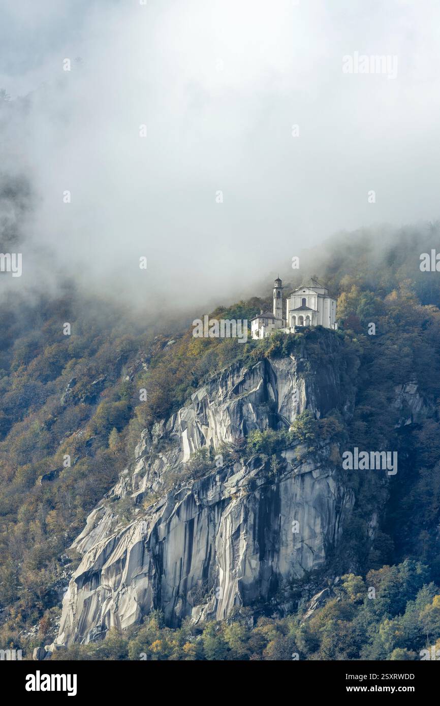 The Sanctuary of the Madonna del Sasso, lake Orta, Italy Stock Photo ...