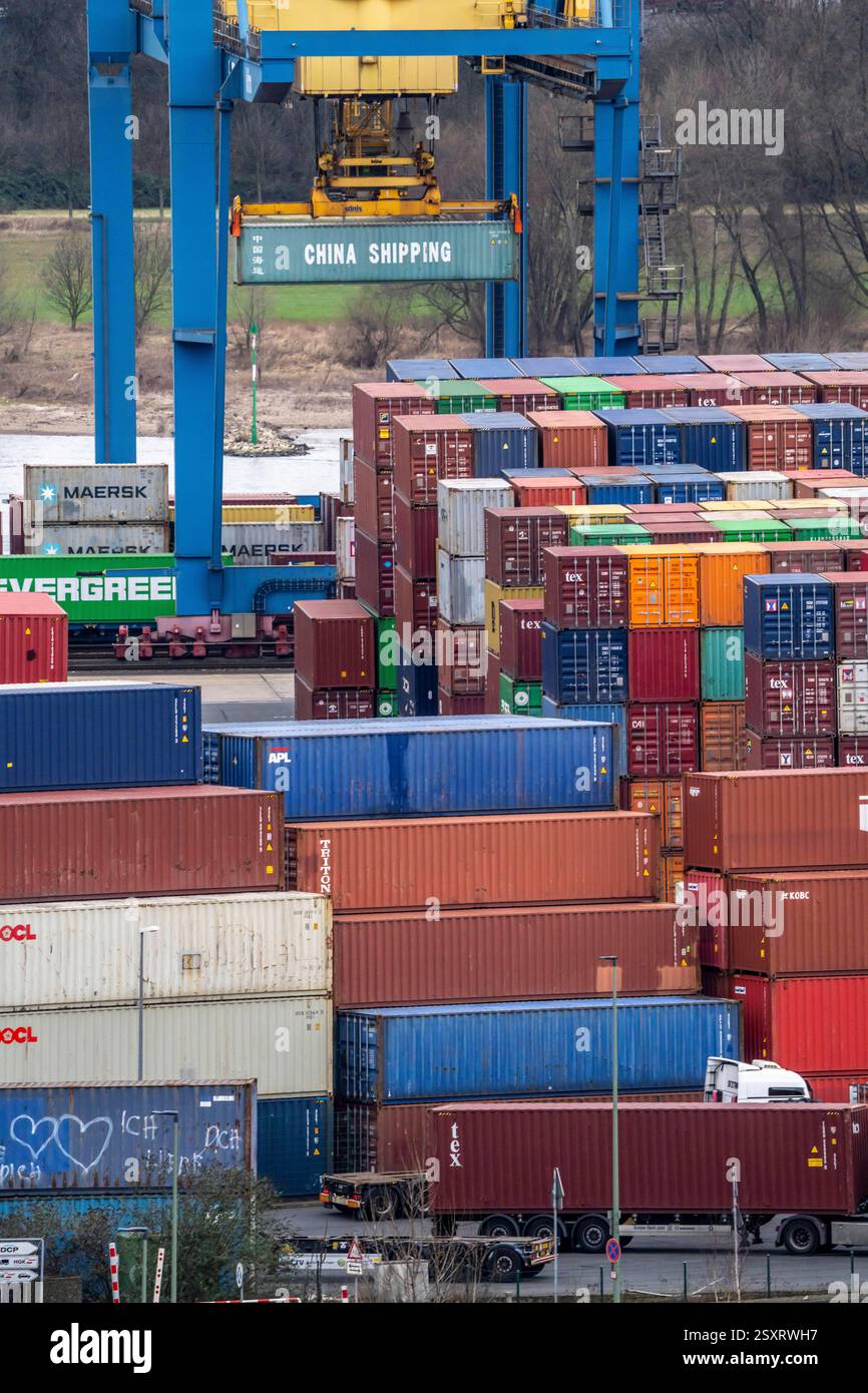 Duisburg Container Terminal Logport 2, Gateway-West-Terminal, am Rhein ...