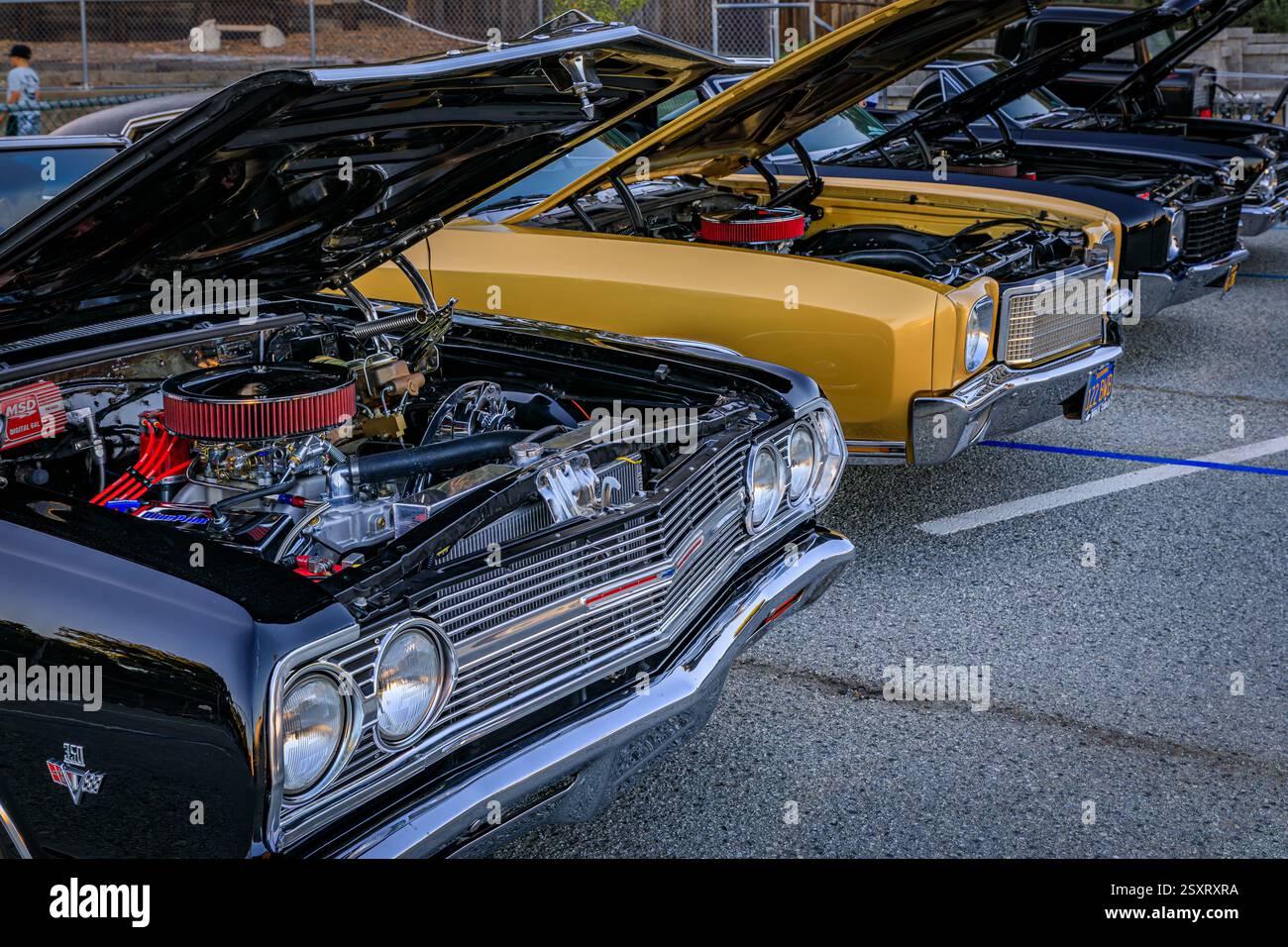 San Bruno, USA - October 7, 2022: Classic Chevrolet muscle cars with ...