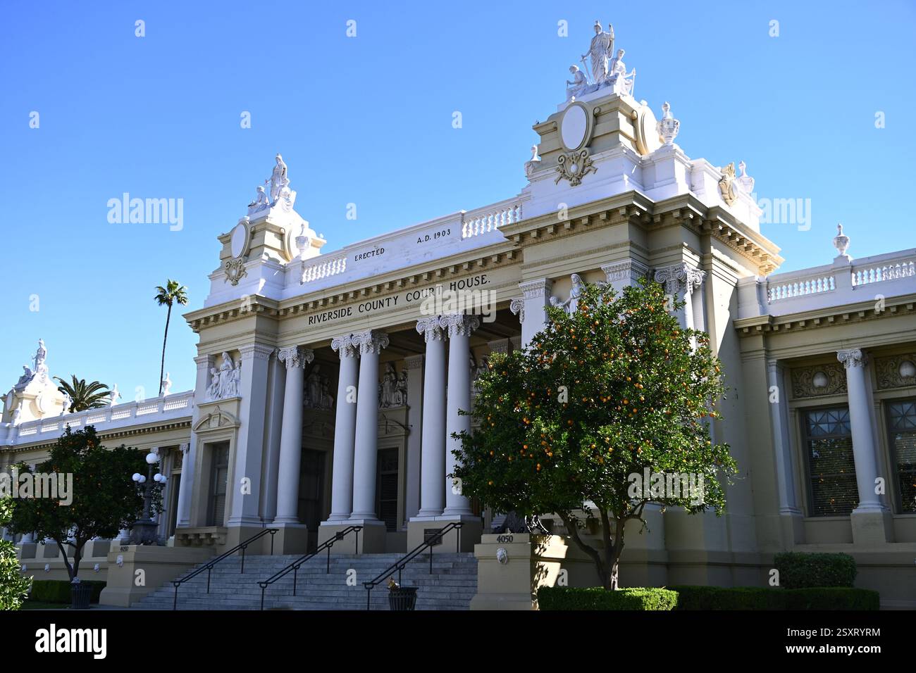 RIVERSIDE, CALIFORNIA -23 FEB 2024: Main entrance to the Riverside ...