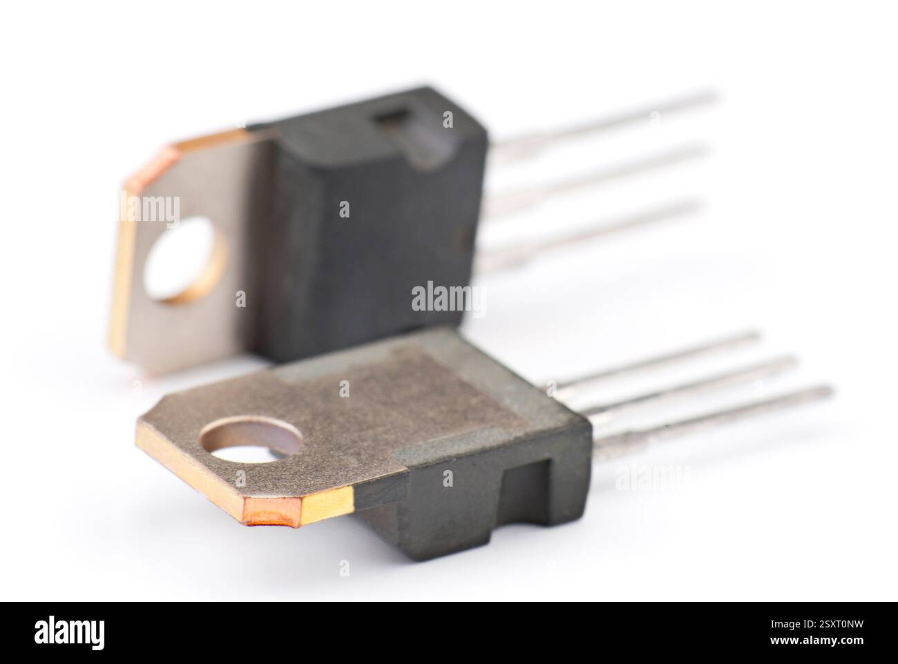 Two electronic components are presented side by side, highlighting ...