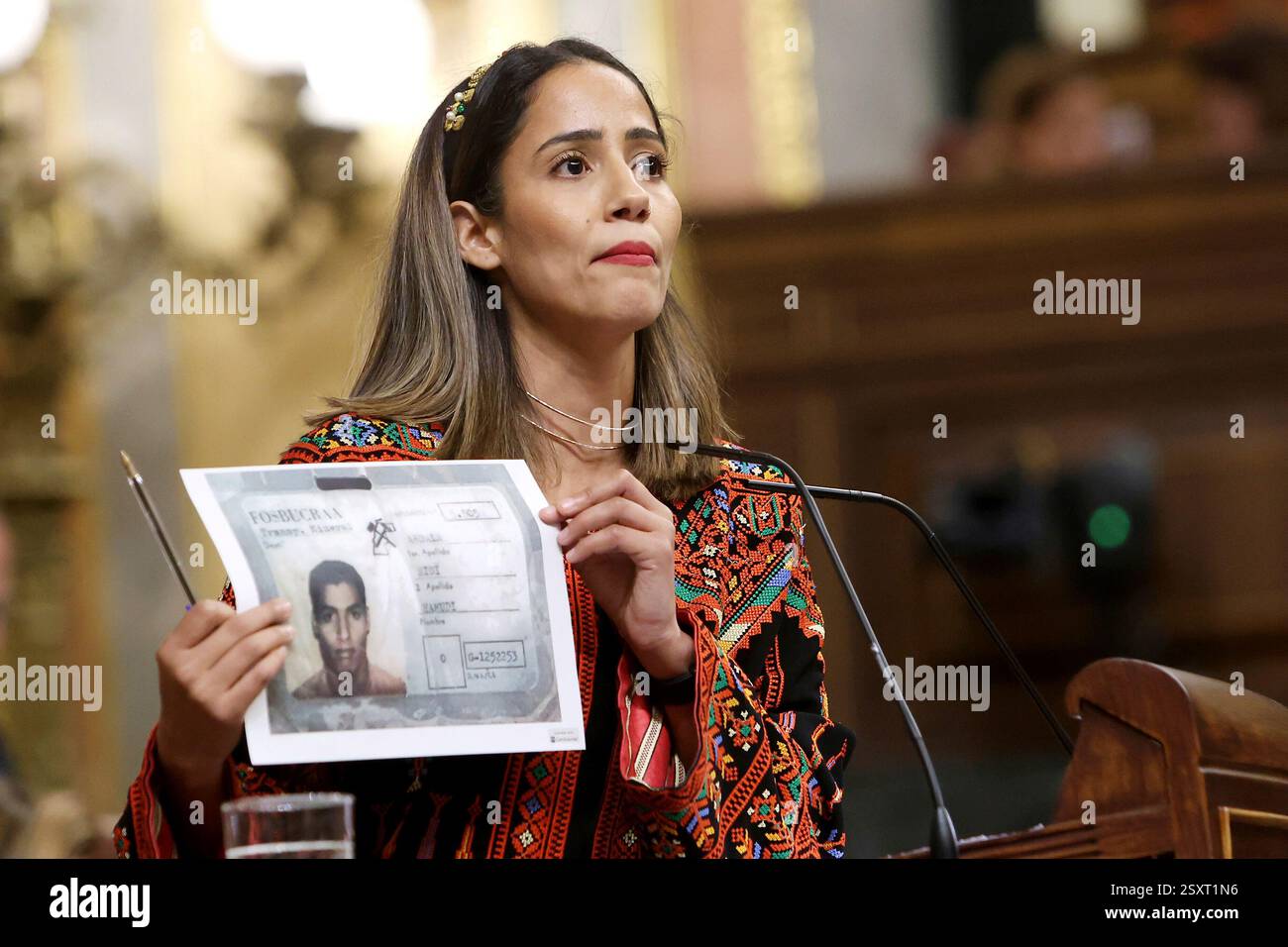 Madrid, Spain; 02/25/2025.- Sumar deputy Tesh Sidi during her ...