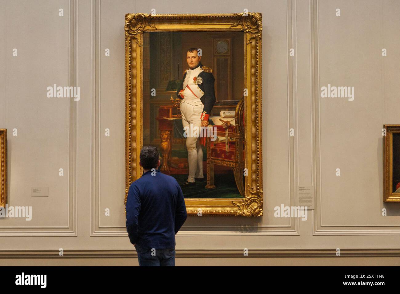 A painting of French ruler Napoleon Bonaparte by Jacques-Louis David is ...
