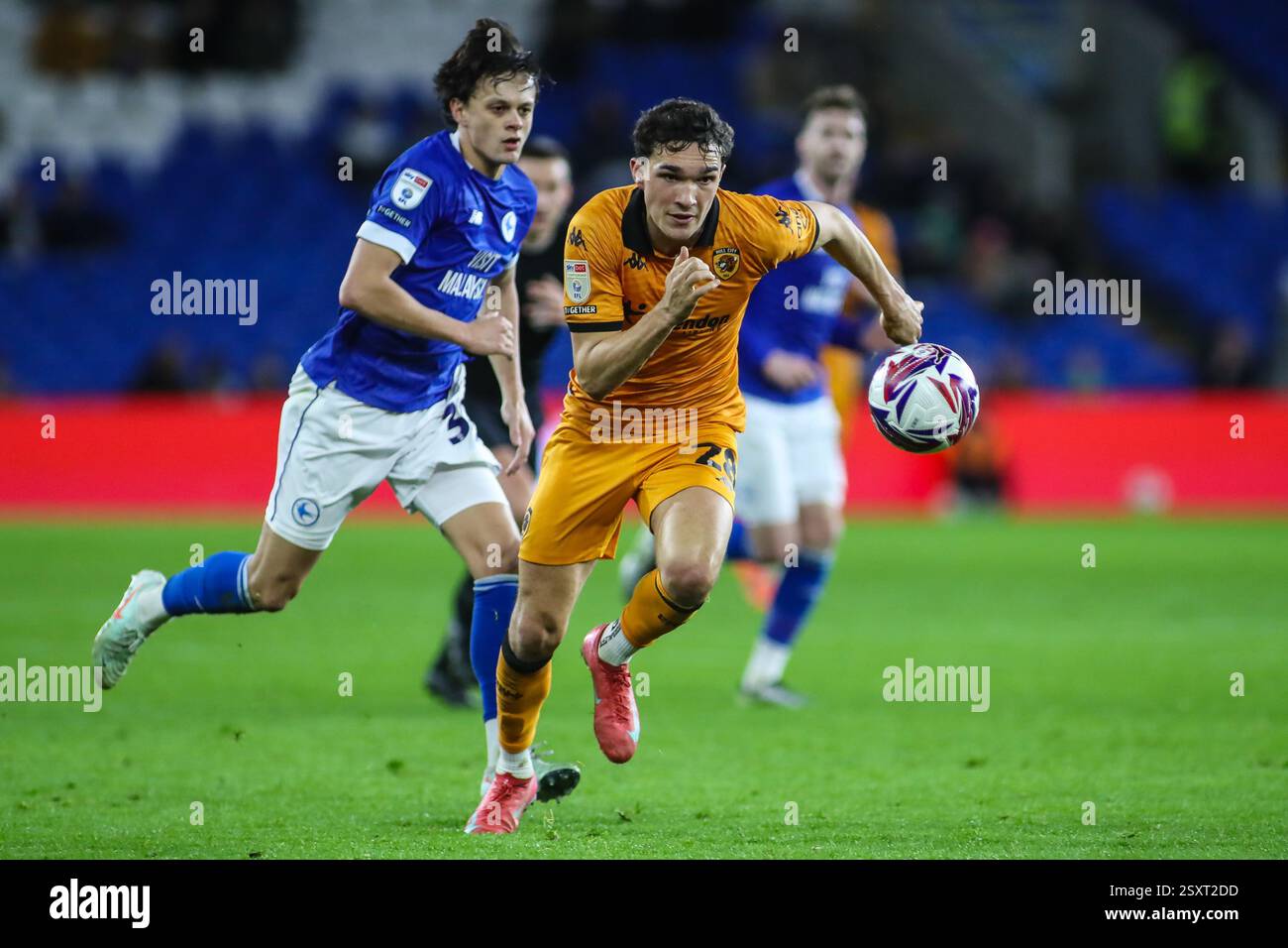 Cardiff, UK. 25th Feb, 2025. Kyle Joseph of Hull City during the Sky ...