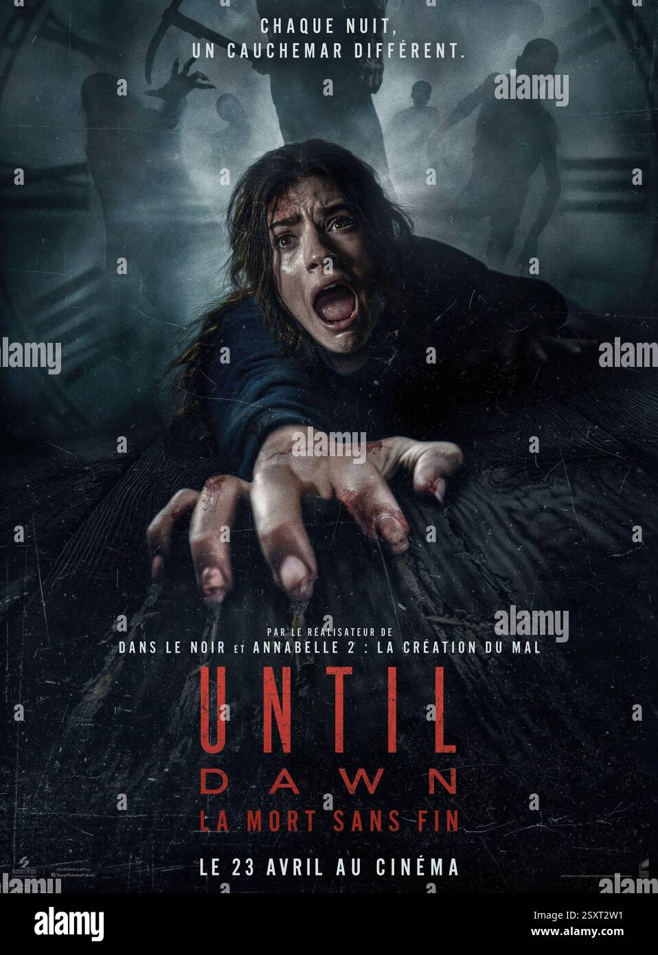 UNTIL DAWN, (aka UNTIL DAWN: LA MORT SANS FIN), French poster, Ella ...