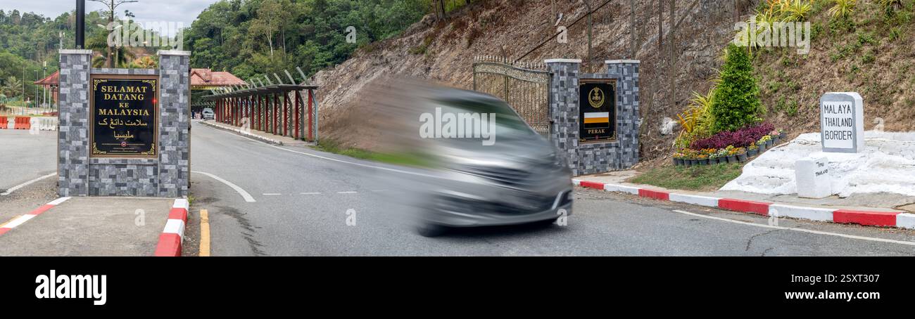 BETONG, THAILAND, MAR 02 2024, The border crossing between Malaysia and ...