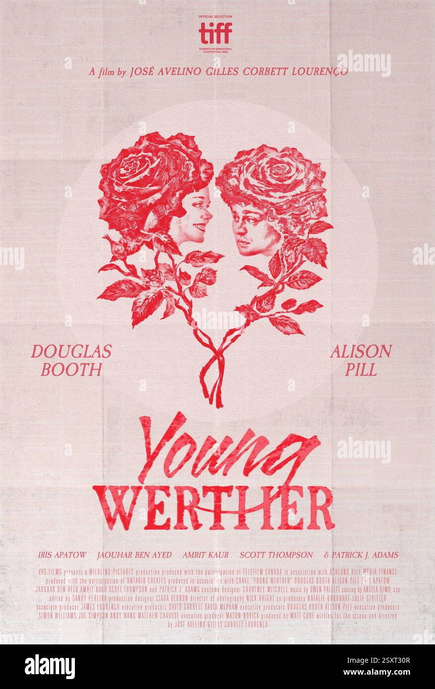 YOUNG WERTHER, poster, from left: Alison Pill, Douglas Booth, 2024 ...