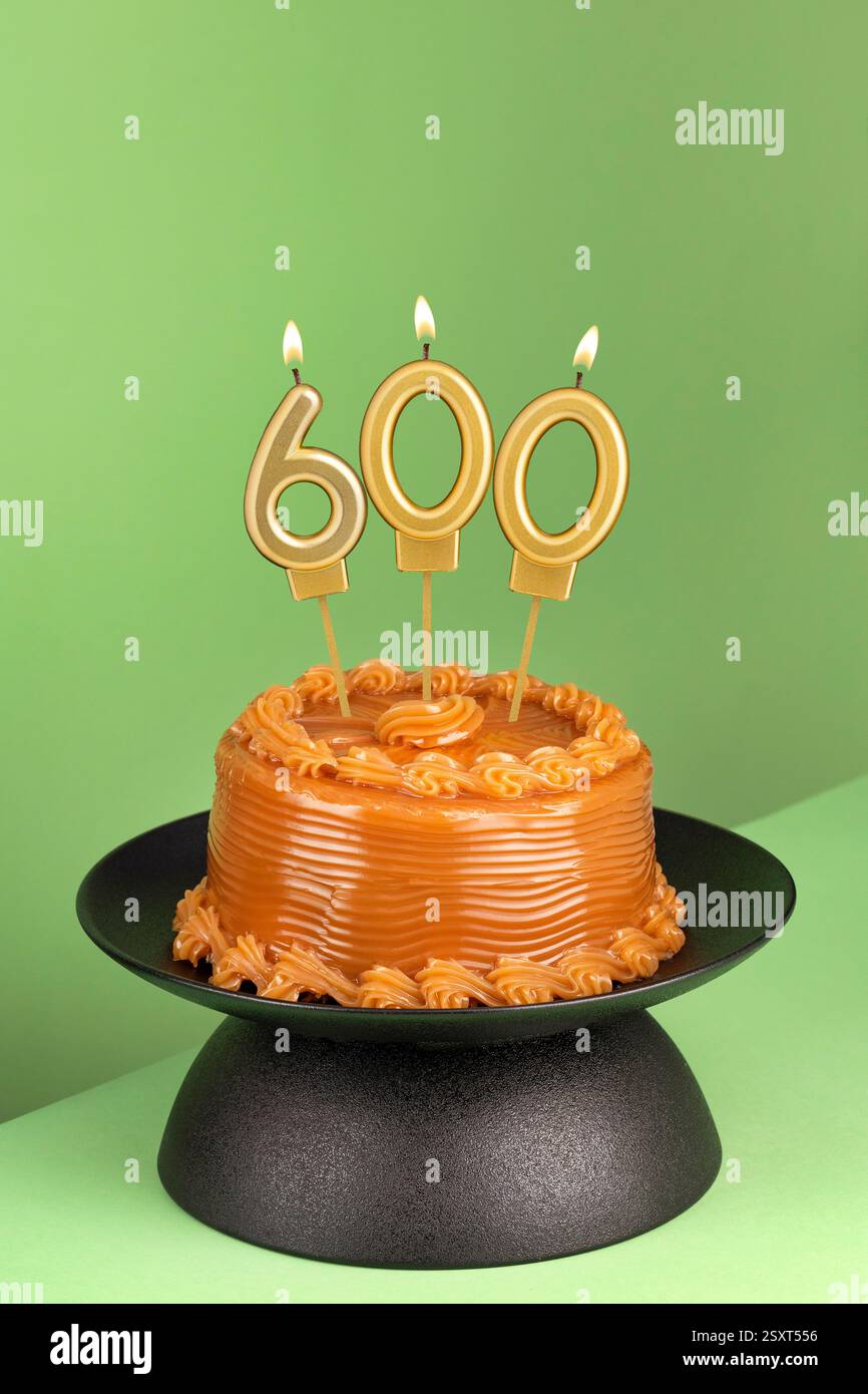 Number of followers or likes - Candle number 600 Stock Photo - Alamy