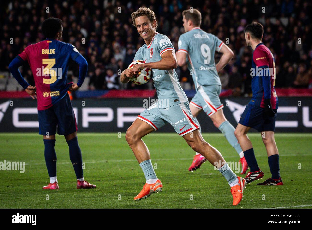 Marcos LLORENTE of Atletico Madrid celebrates his goal during the ...