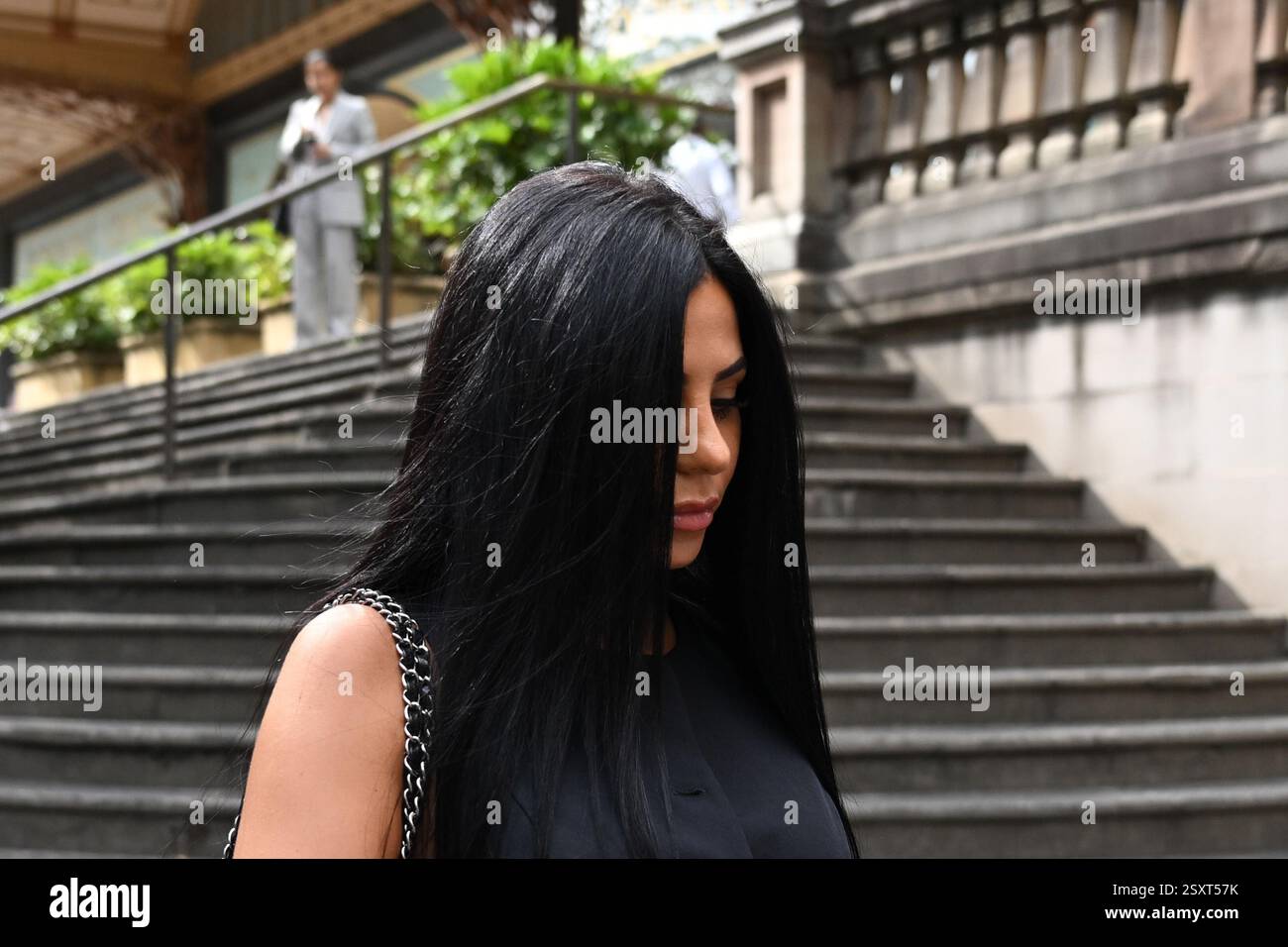 Model and social media influencer Natalie Marangos leaves the Downing ...