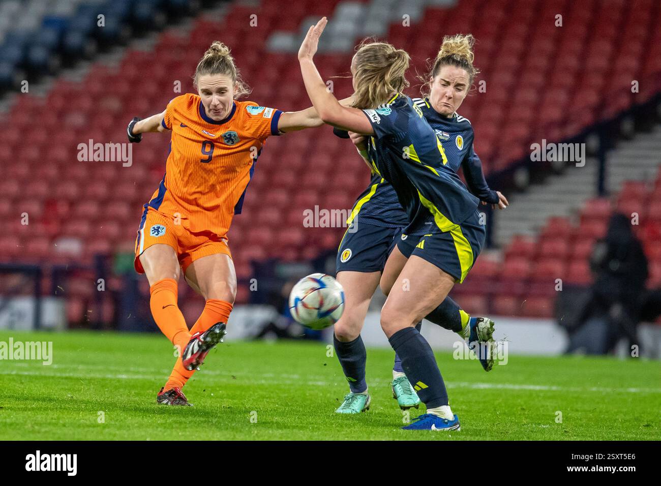 Glasgow, UK. 25th Feb, 2025. Scotland played Netherlands in the UEFA ...