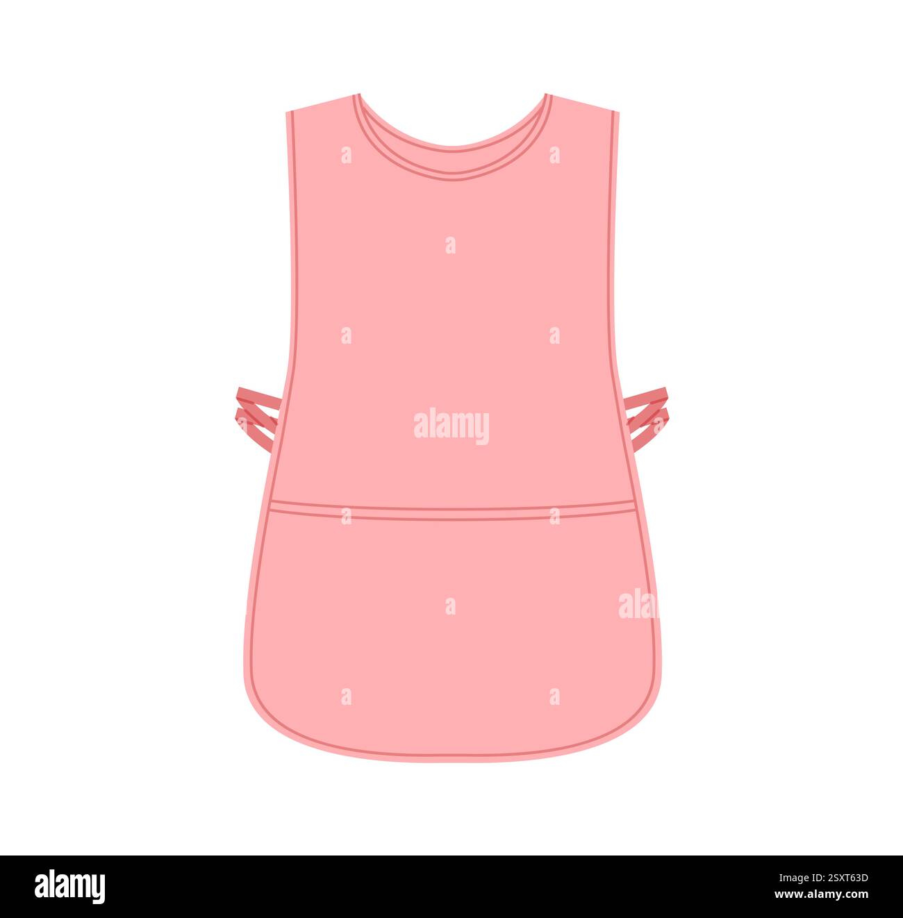 Apron Cobbler Slipover Smock technical fashion illustration. Tabard ...