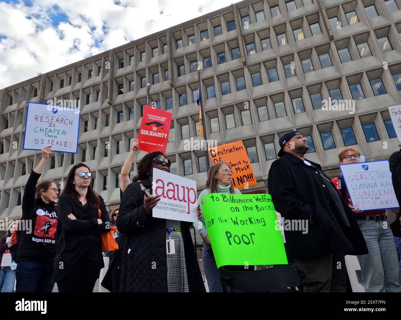 People rally outside of the HSS in Washington, District of Columbia ...