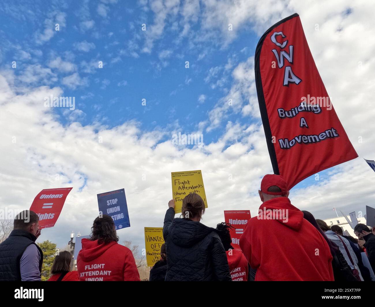 People rally outside of the HSS in Washington, District of Columbia ...