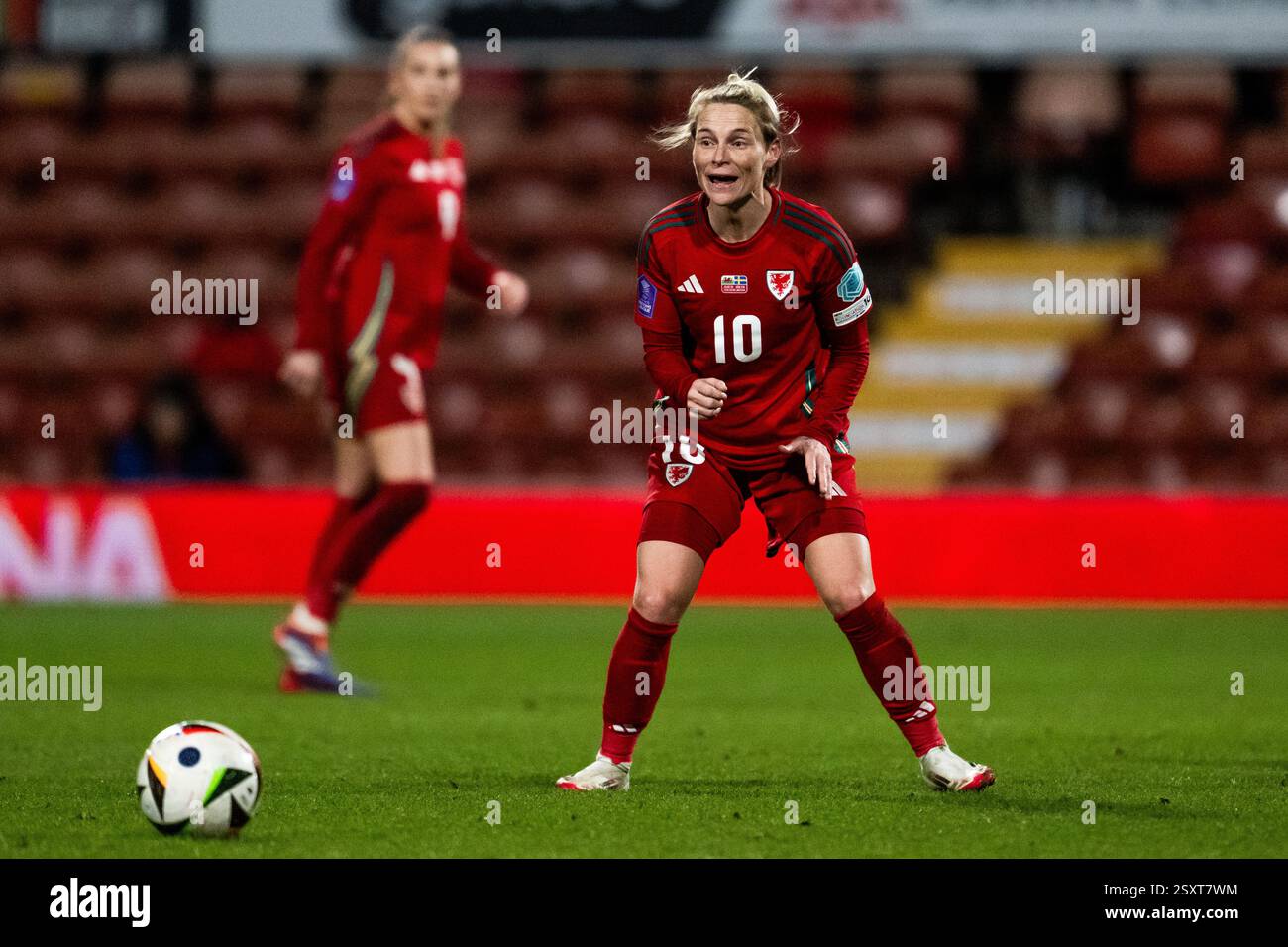 250225 Jess Fishlock of Wales during the UEFA Women's Nations League ...