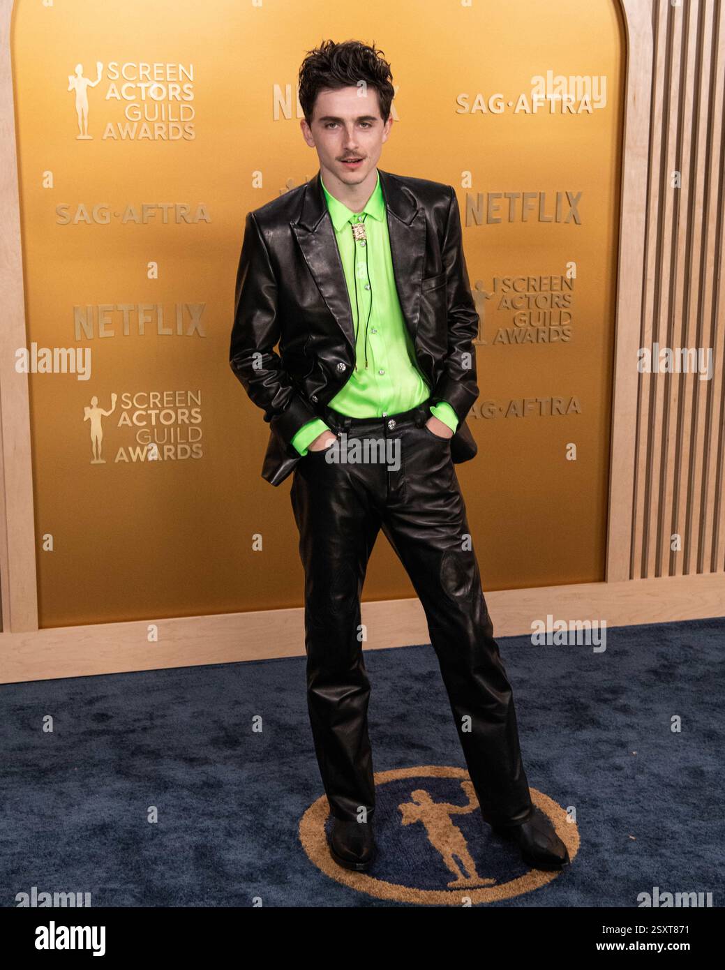 February 23, 2025, Los Angeles, California, USA: TIMOTHEE CHALAMET arrives during red carpet ...