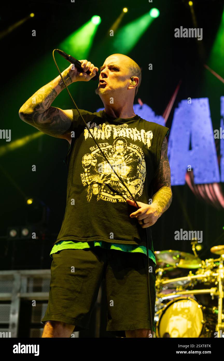 London, United Kingdom. 25th February 2025. Pantera’ singer Phil ...
