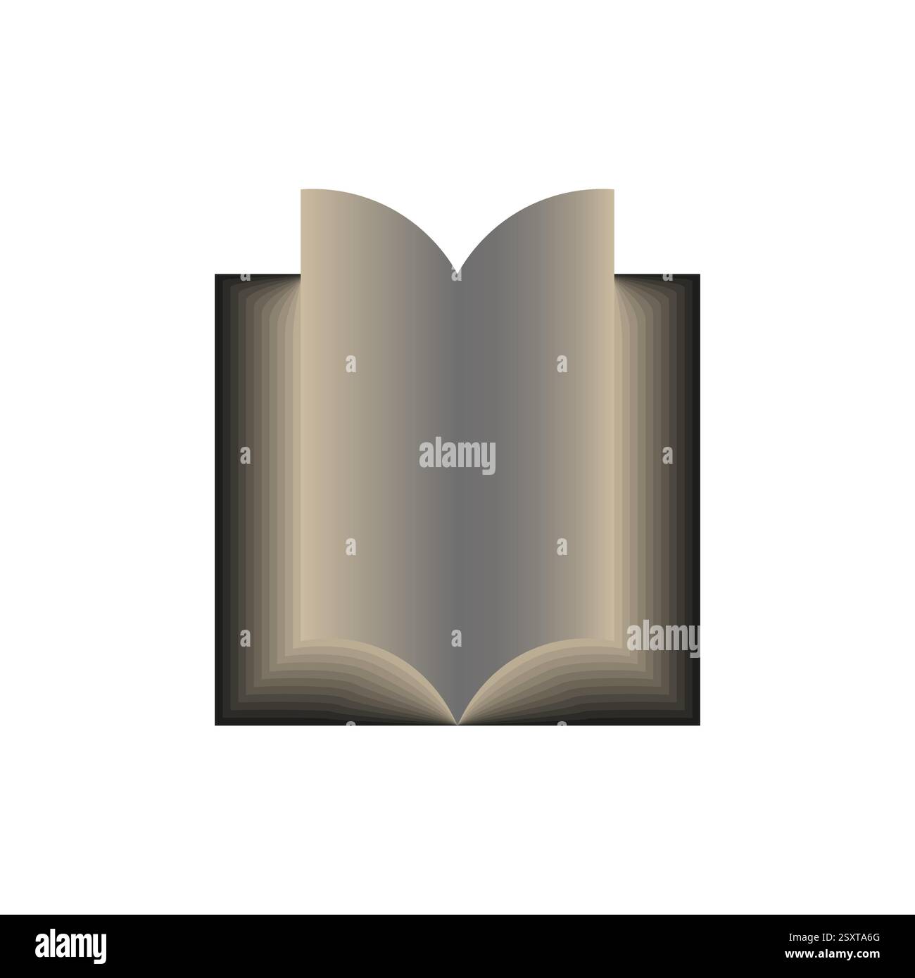 Open book icon. Realistic pages vector. Vintage literature concept ...