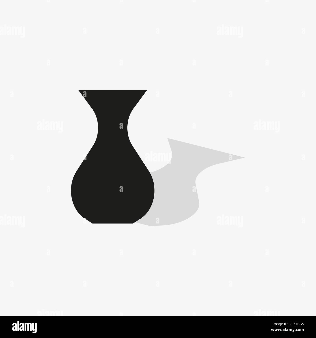 Vase silhouette art. Optical illusion shape. Face or vase concept ...