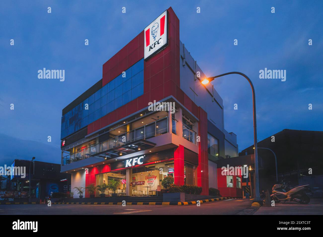 Balikpapan, Indonesia - Feb 22nd 2025. a multi-story KFC building at ...
