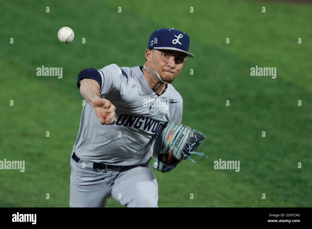 Longwood pitcher Justin Gunter pitches against Charlotte during an NCAA ...