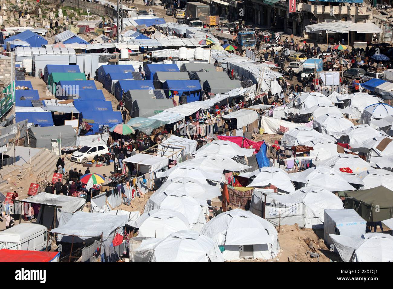 (250226) -- GAZA, Feb. 26, 2025 (Xinhua) -- This photo shows a view of ...