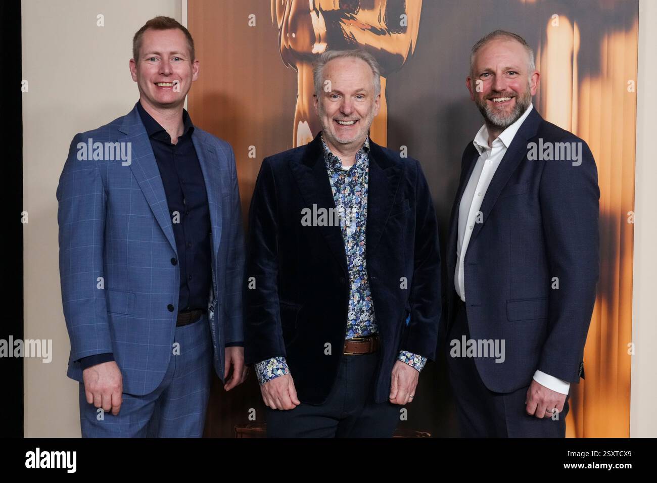 Merlin Crossingham, from left, Nick Park, and Richard Beek arrive at ...