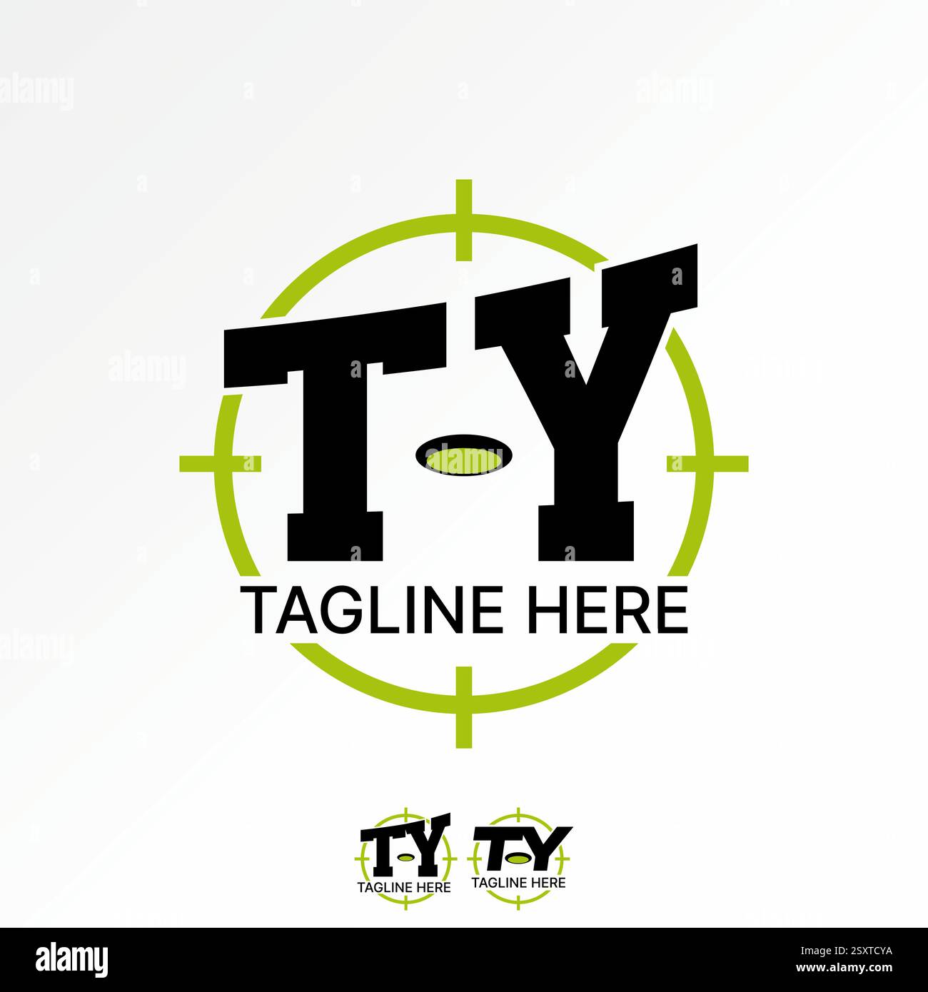 Logo design graphic concept creative premium vector stock image sell top initial TY font golf ...