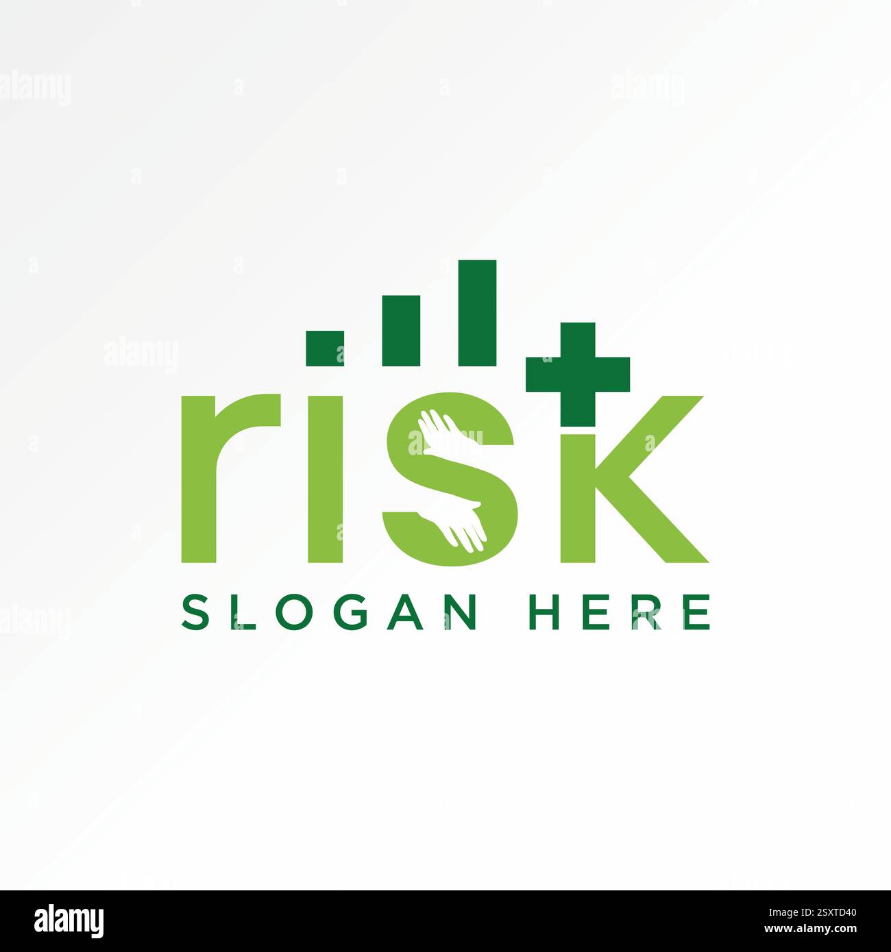 Logo design graphic concept creative premium vector stock image top sell text word Risk chart ...