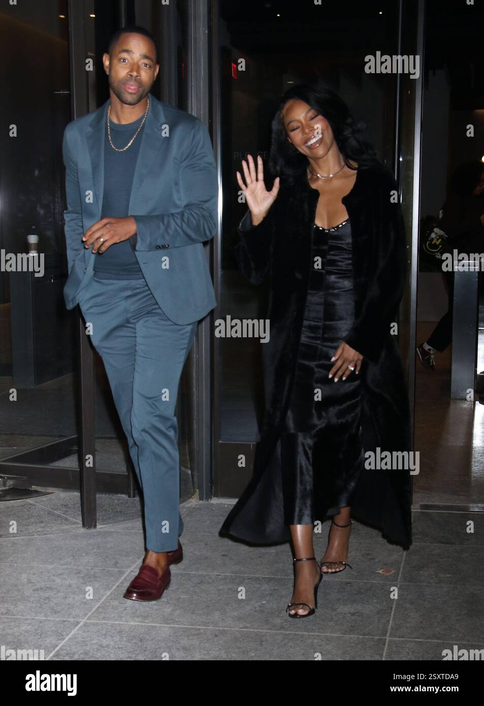 New York, NY, USA. 25th Feb, 2025. Jay Ellis and Gabrielle Union seen ...