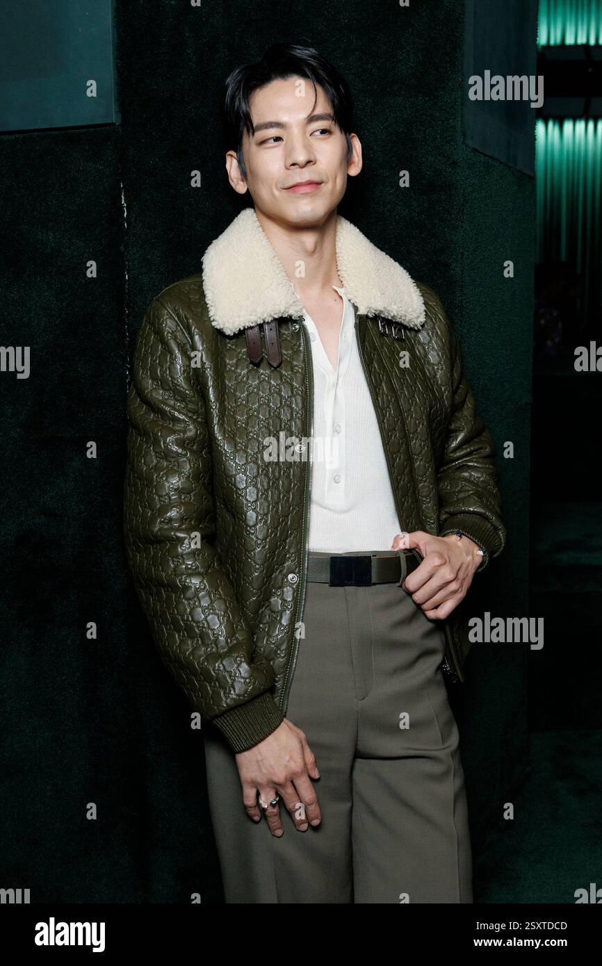 Milan, Italien. 25th Feb, 2025. Austin Lin attends GUCCI Autumn-Winter ...