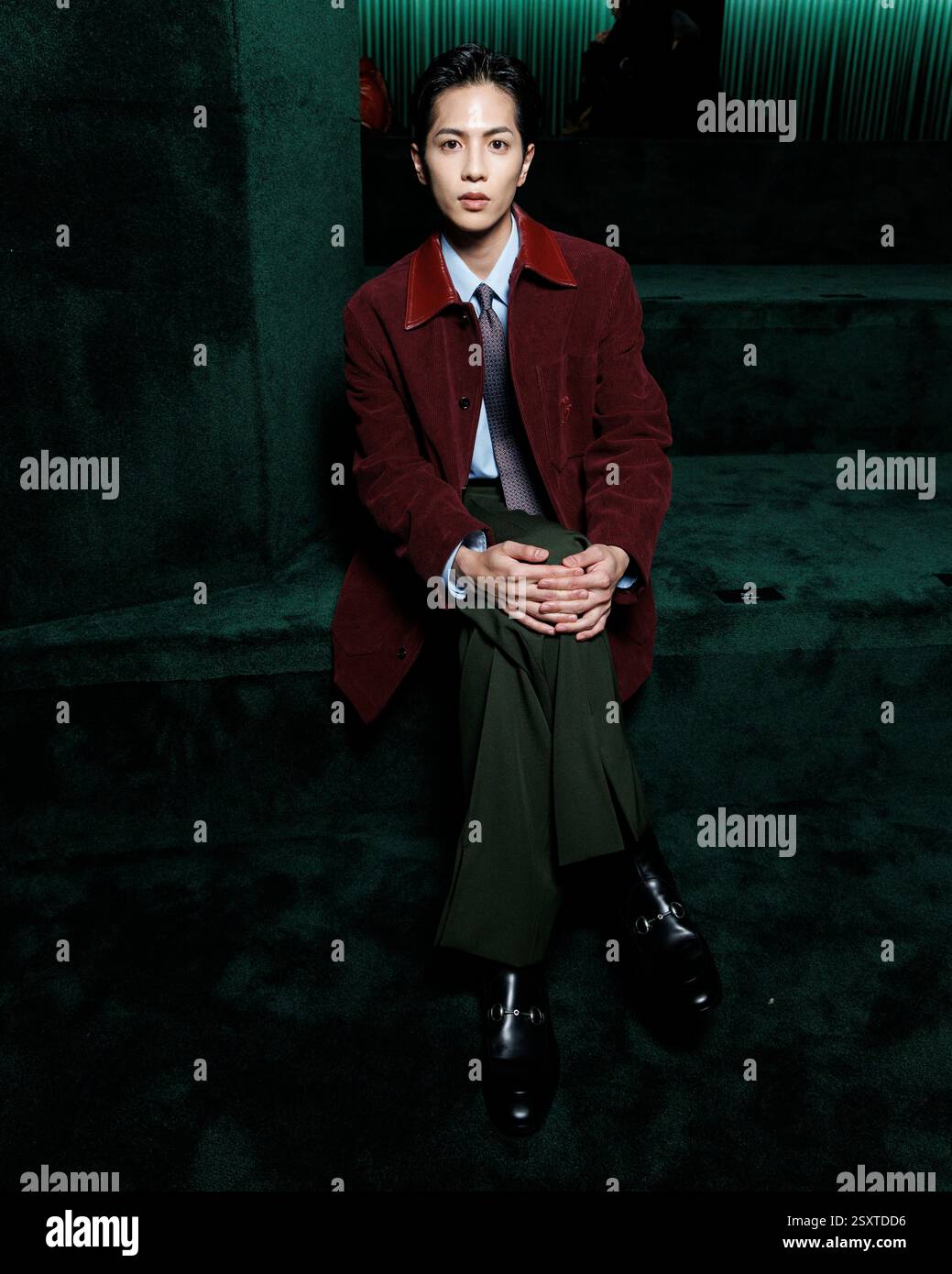 Jun Shison attends GUCCI Autumn-Winter 2025 runway during Milan Fashion ...