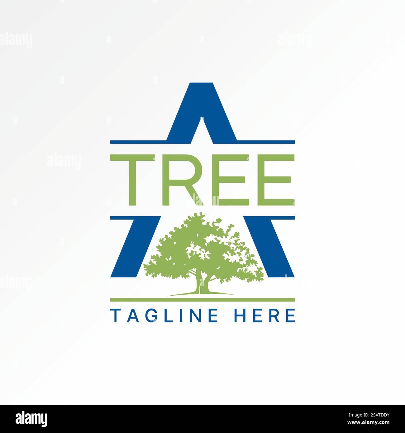 Logo design graphic concept creative premium vector stock image top sell initial A font big tree ...