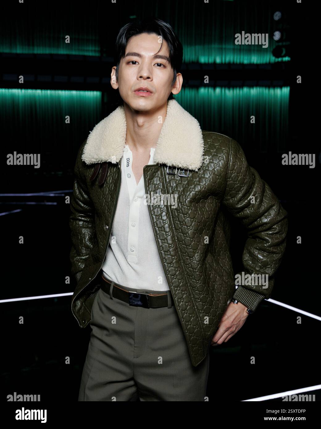Austin Lin attends GUCCI Autumn-Winter 2025 runway during Milan Fashion ...
