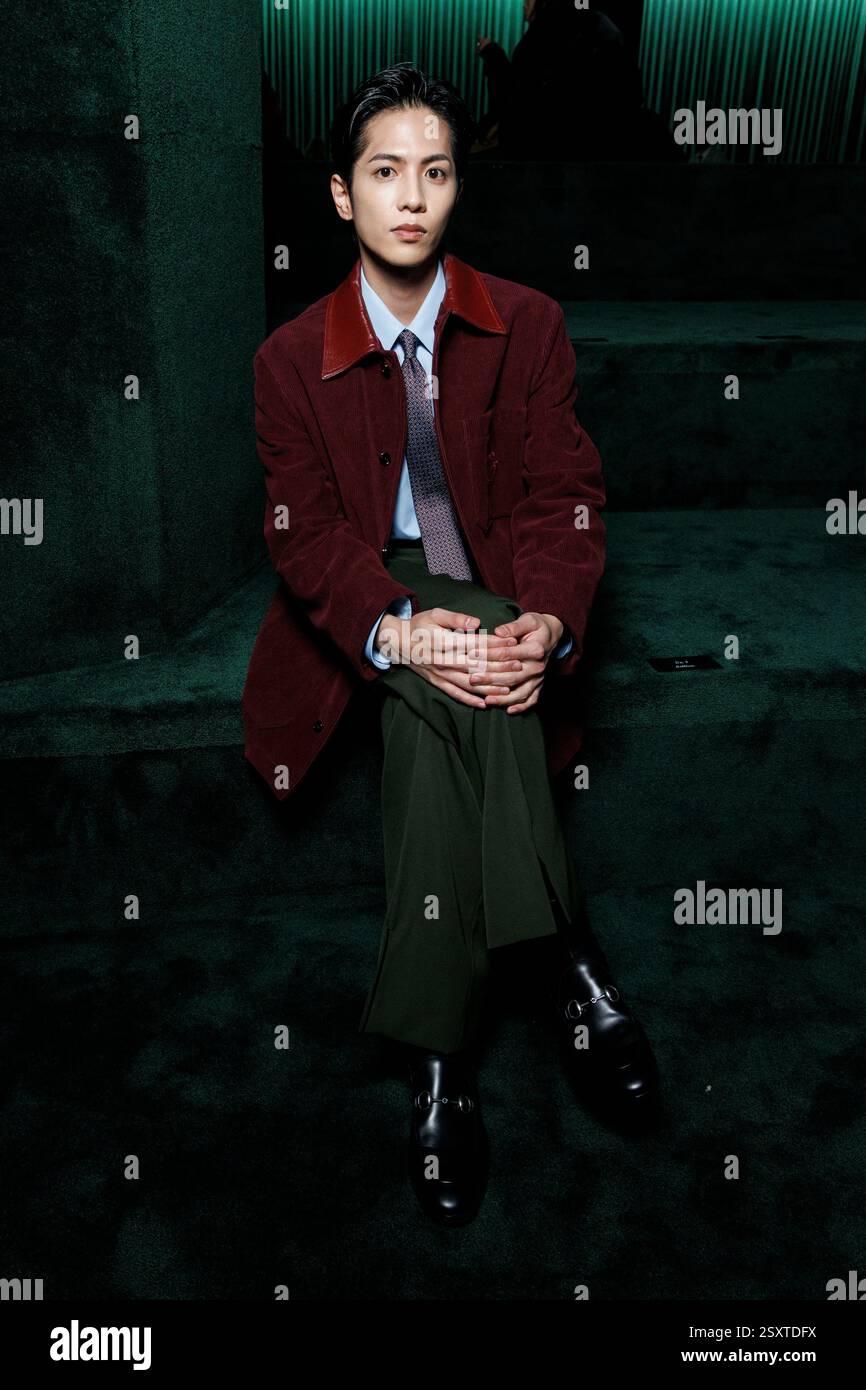Milan, Italien. 25th Feb, 2025. Jun Shison attends GUCCI Autumn-Winter ...