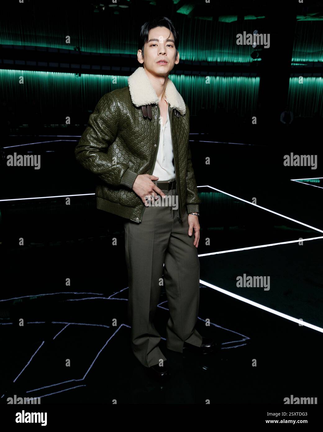 Austin Lin attends GUCCI Autumn-Winter 2025 runway during Milan Fashion ...