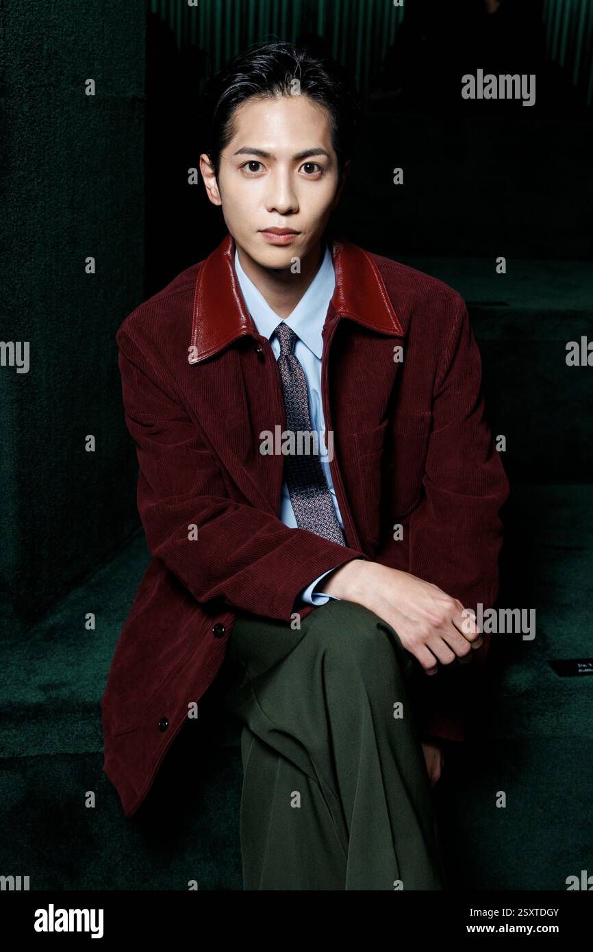 Jun Shison attends GUCCI Autumn-Winter 2025 runway during Milan Fashion ...