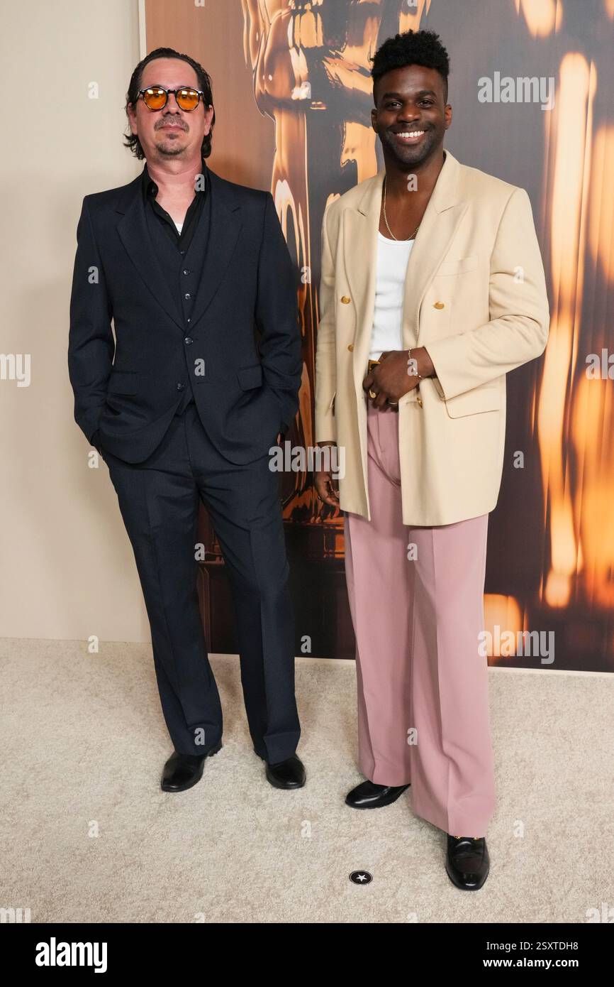 Adrian Quesada, left, and Abraham Alexander arrive at the Oscars ...