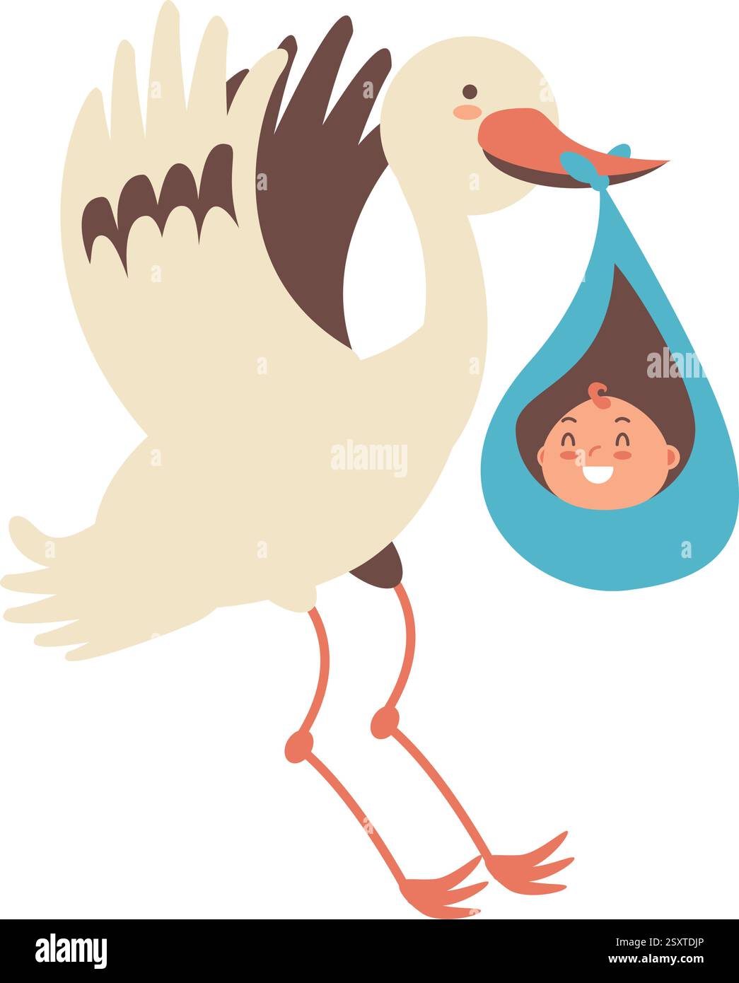 Stork holding baby hi-res stock photography and images - Alamy