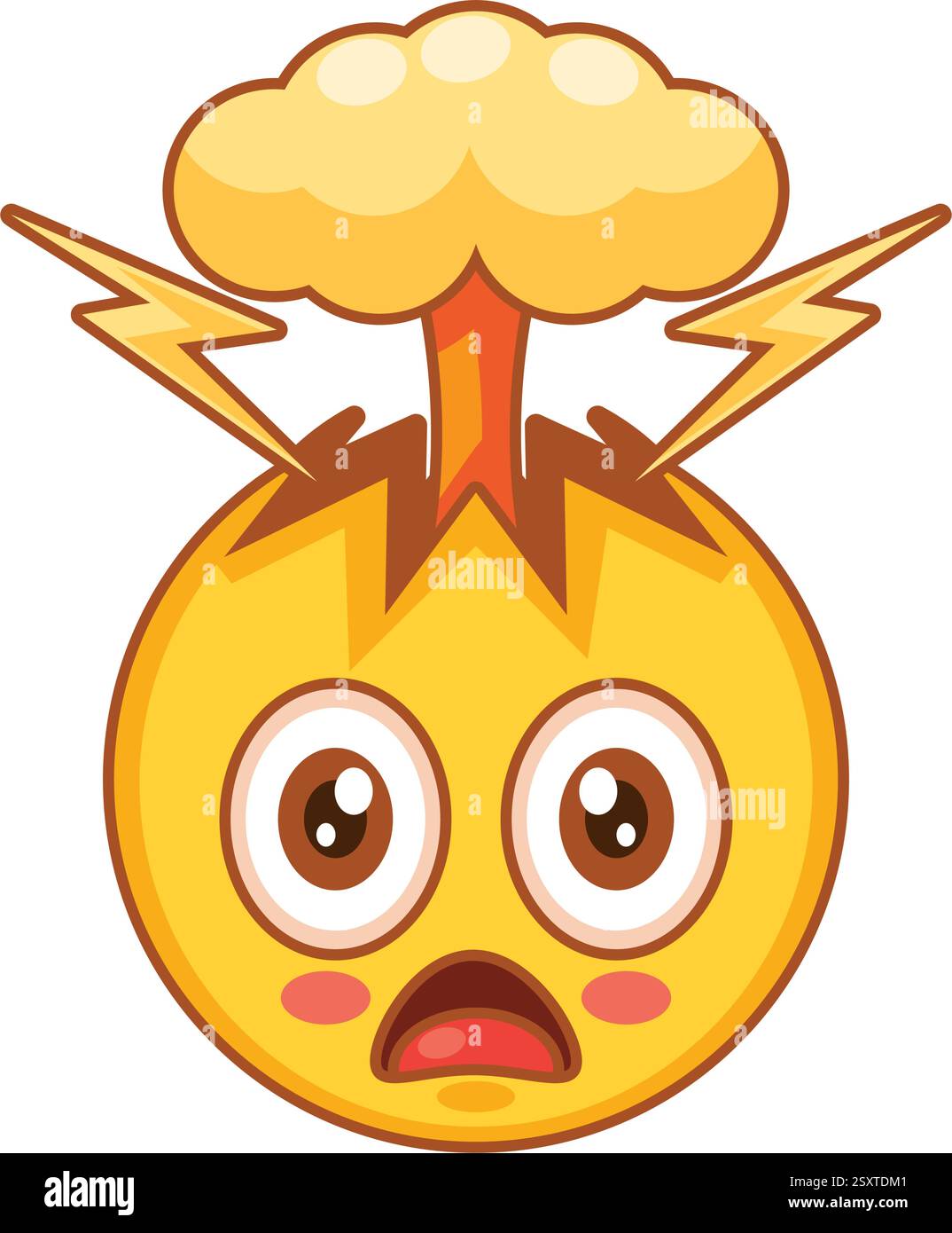 Mind Blown Overwhelmed Emoji Exploding Stock Vector Image & Art - Alamy