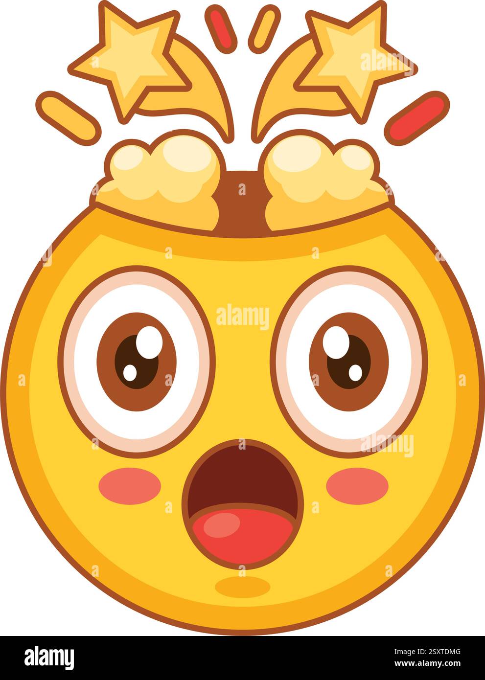 Mind Blown Emoji Astonished Expression Stock Vector Image & Art - Alamy