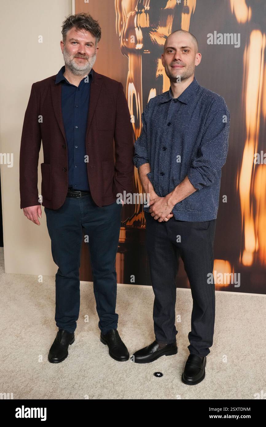 Brecht Van Elslande, left, and Nicolas Keppens arrive at the Oscars ...