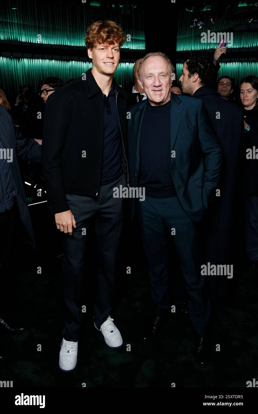 Milan, Italien. 25th Feb, 2025. Jannik Sinner and Franvßois-Henri ...